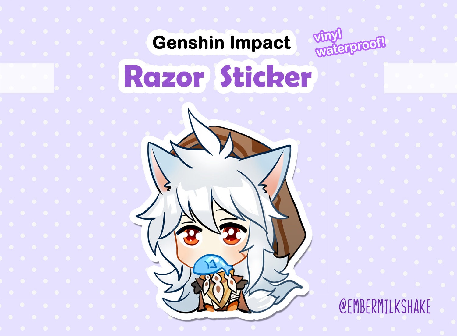 RAZOR Stickers Genshin Impact - Etsy UK