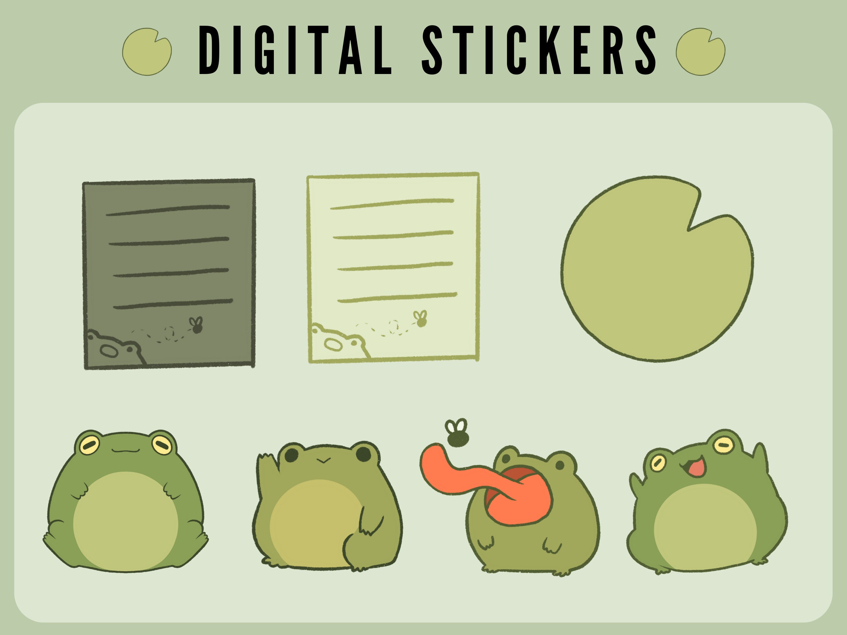 Froggy Digital Notebook, Printable Notepaper, Template, Goodnotes ...