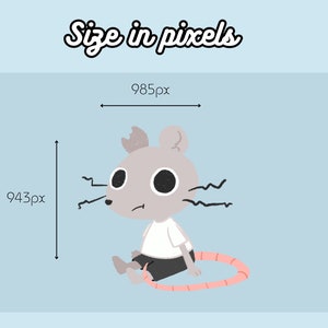 Premade Voice Reactive Crayon Rat Pngtuber Model | Vtuber / Twitch ...