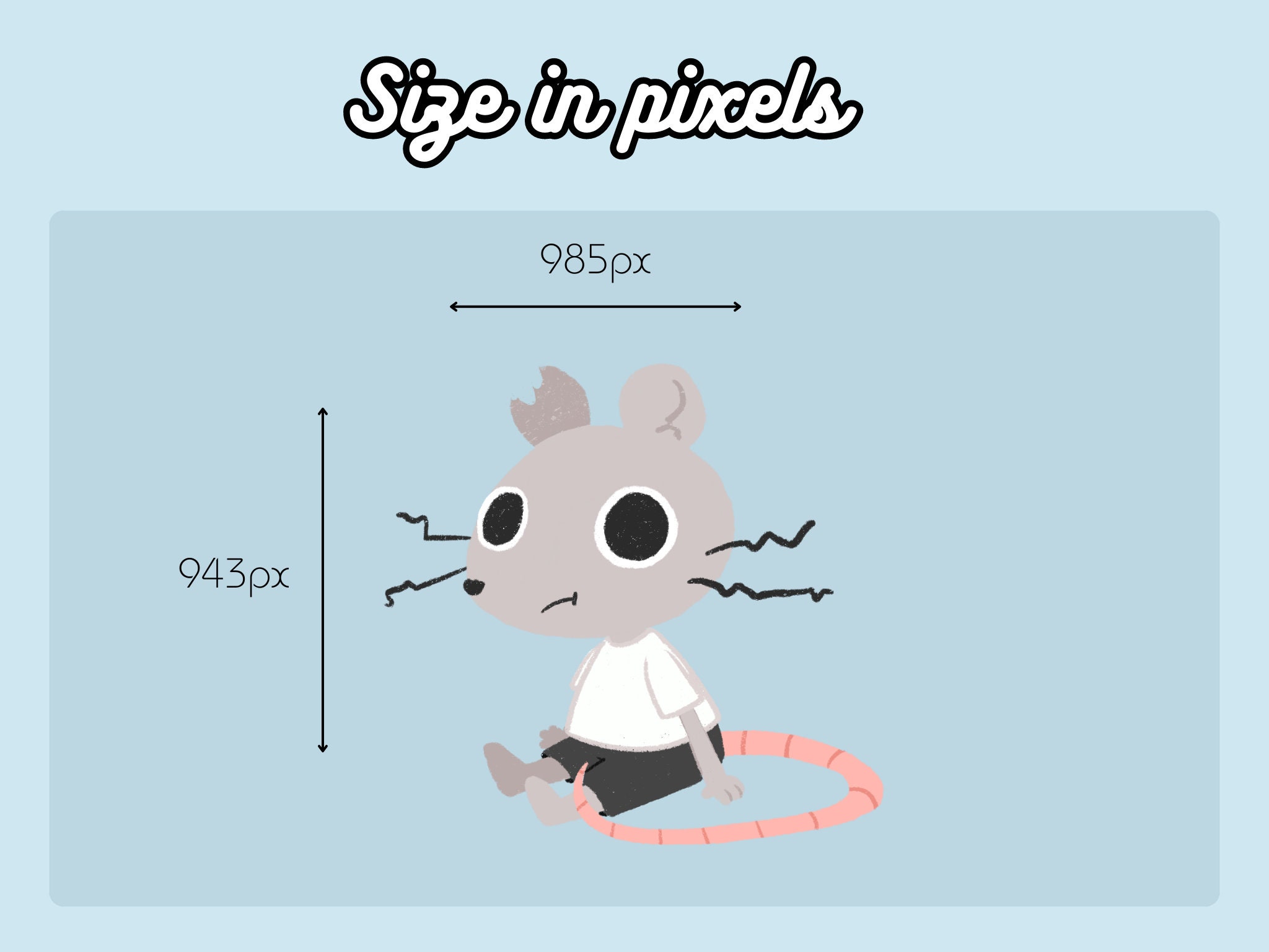 Premade Voice Reactive Crayon Rat Pngtuber Model | Vtuber / Twitch ...