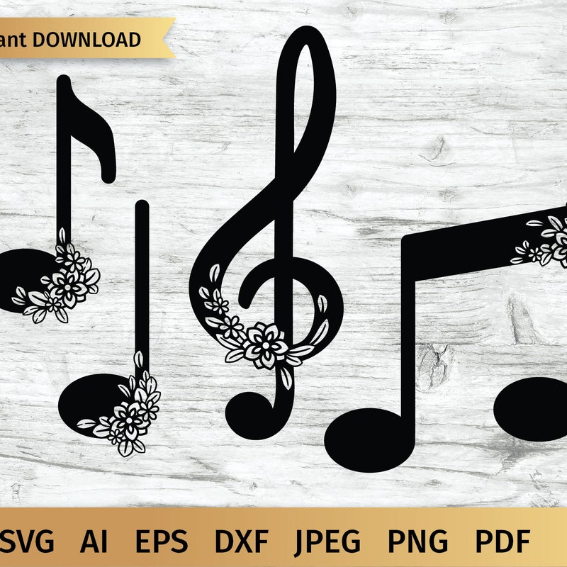 Music Note Flowers - Etsy