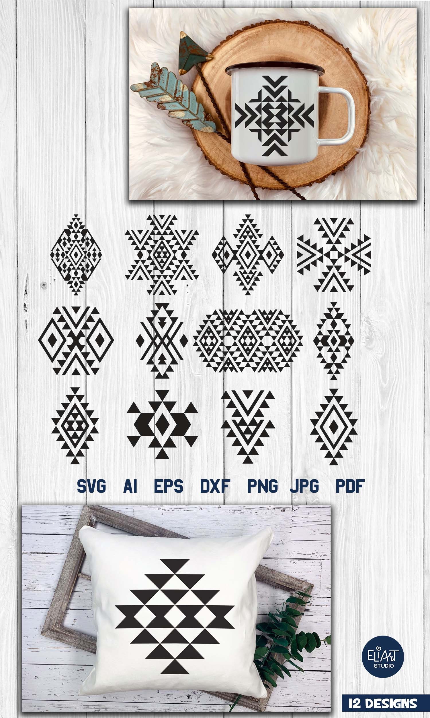 Tribal Pattern SVG Aztec Pattern SVG Aztec SVG 20 Native - Etsy Australia