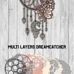 Dream Catcher SVG 3d Layered, Boho Dreamer SVG, Cut File With 6 Layers ...