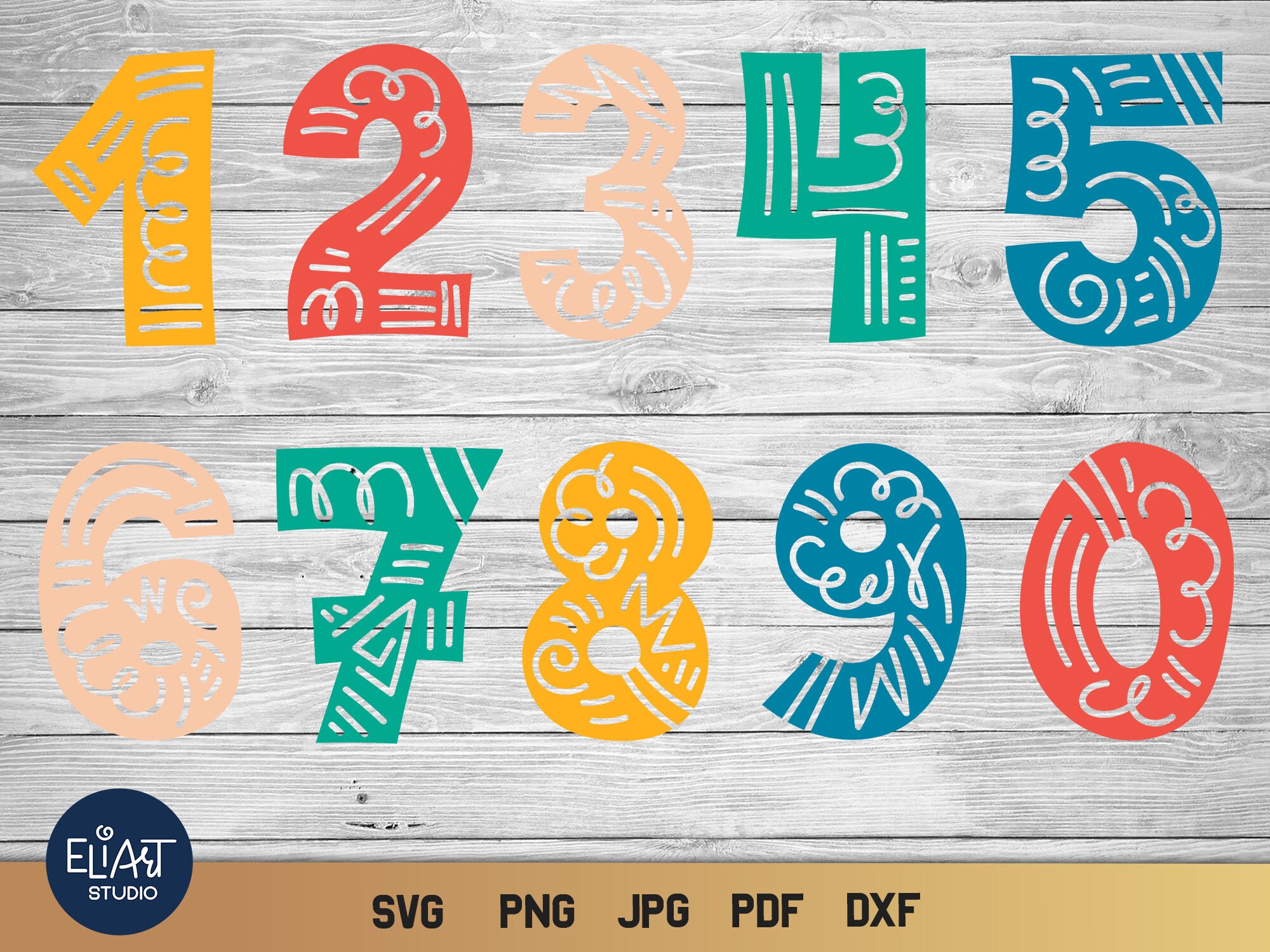 Números SVG Doodle Número SVG Diseño Decoración de fiesta de - Etsy México