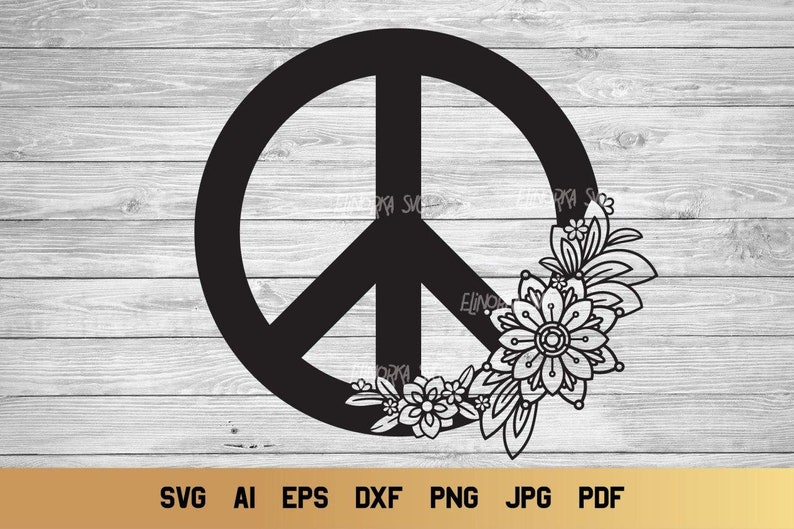 Peace Sign SVG Peace Symbol SVG 2 Floral Peace Signs SVG. - Etsy