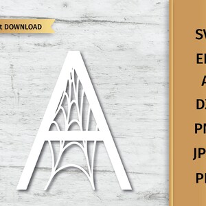 Spider Web Letters SVG, Spider Web Alphabet SVG, Halloween SVG. - Etsy