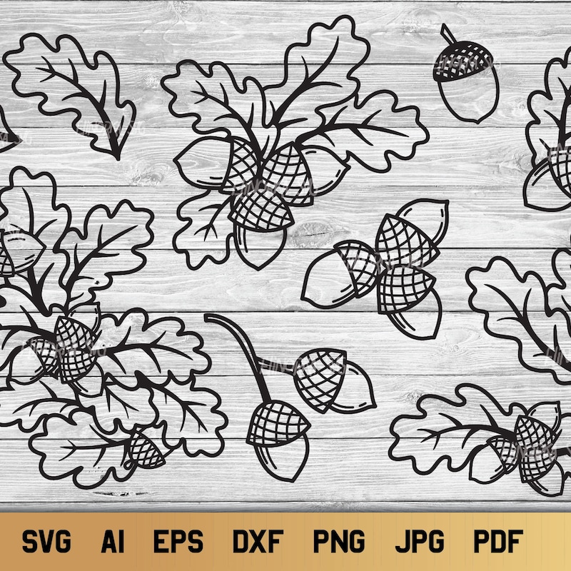 Oak Tree Svg - Etsy