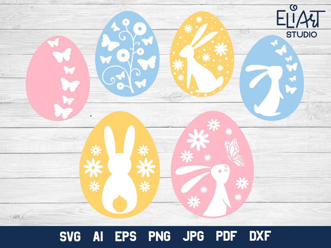 Conception de SVG d'oeuf de Pâques, SVG de lapin de Pâques, oeuf de ...
