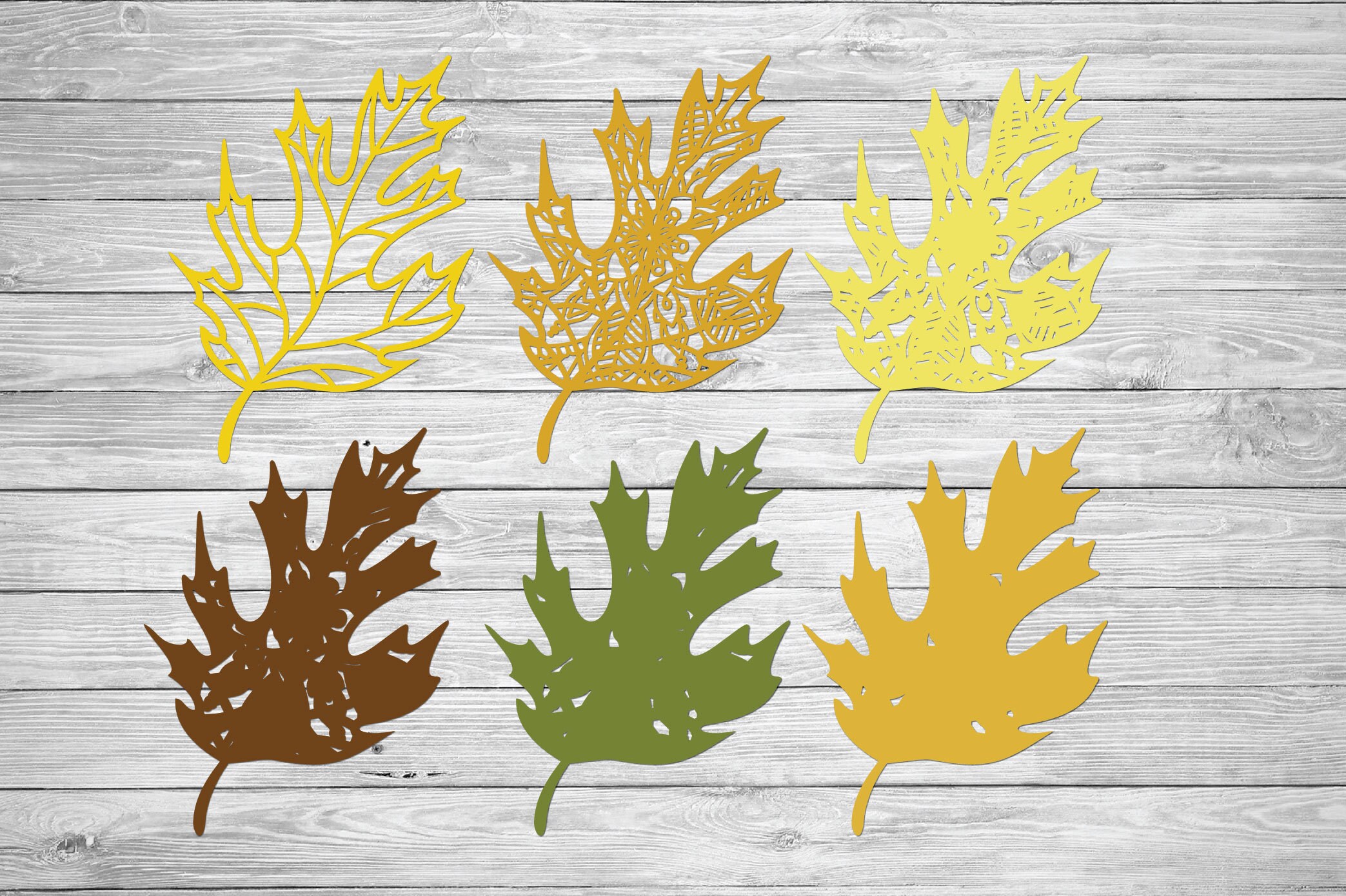 Oak Leaf SVG 3d Layered Fall SVG Fall Mandala SVG 6 Layers. - Etsy