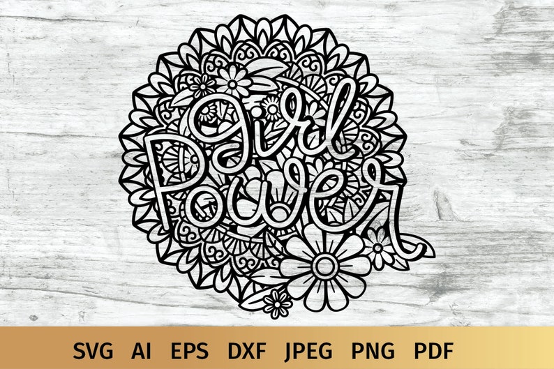 Girl Power Svg Feminist Phrase Svg Hand Drawn Lettering Etsy