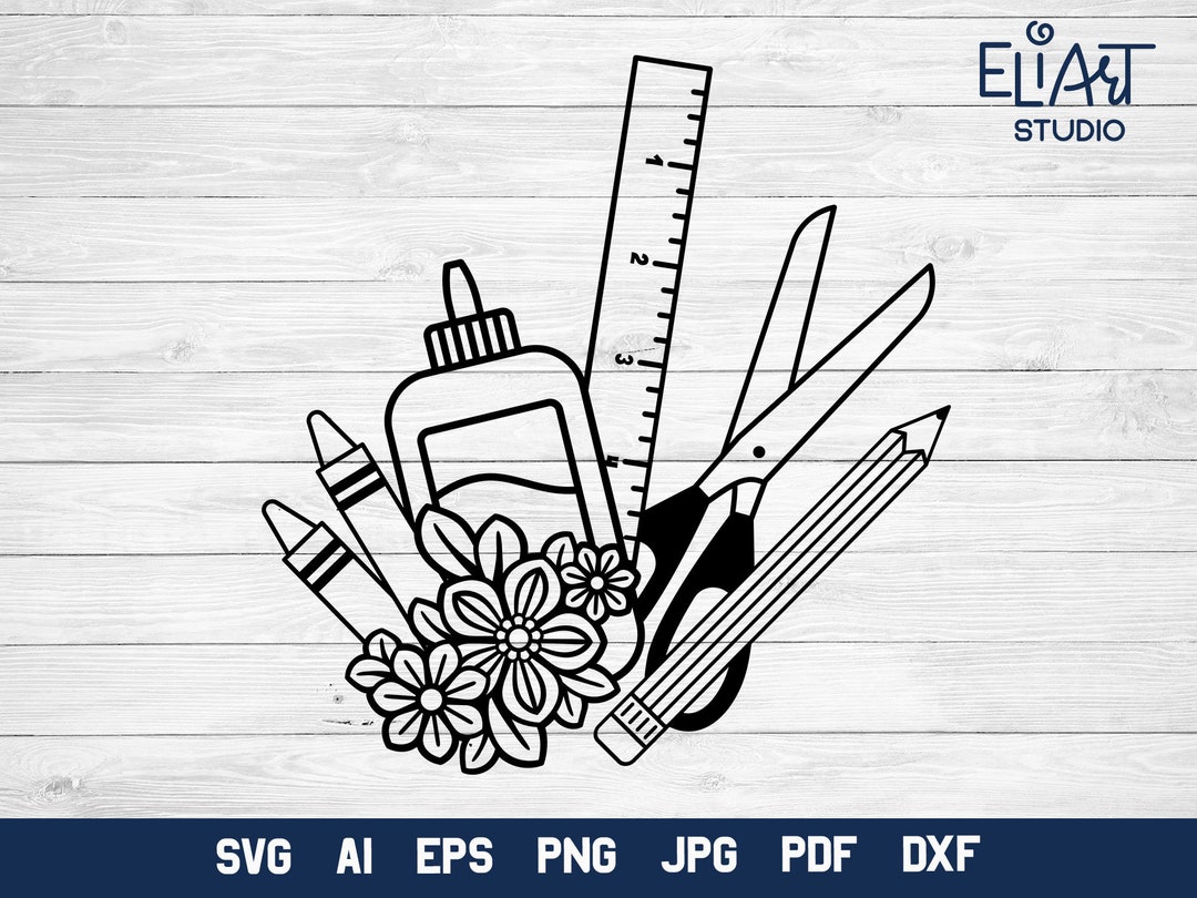 School Supplies SVG, Classroom Decoration Design, Back to School SVG ...