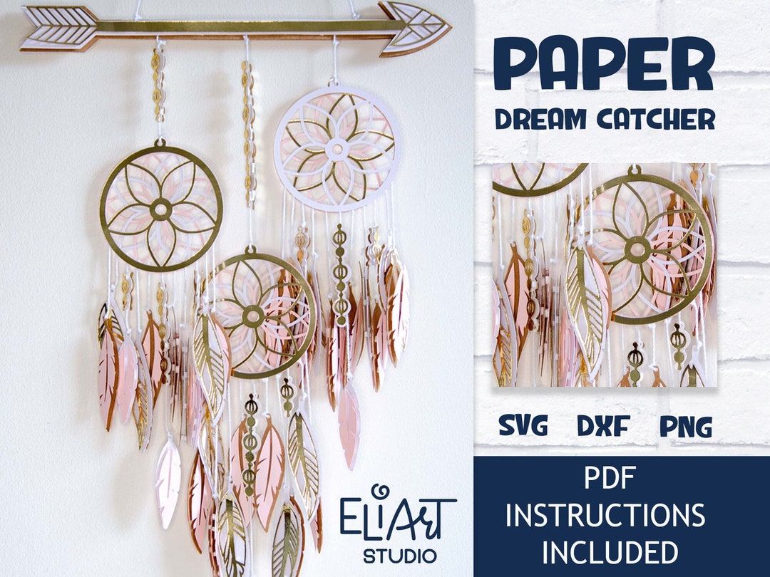 Boho Dream Catcher SVG, 3d Layered SVG Dreamer, Tribal Dreamcatcher ...