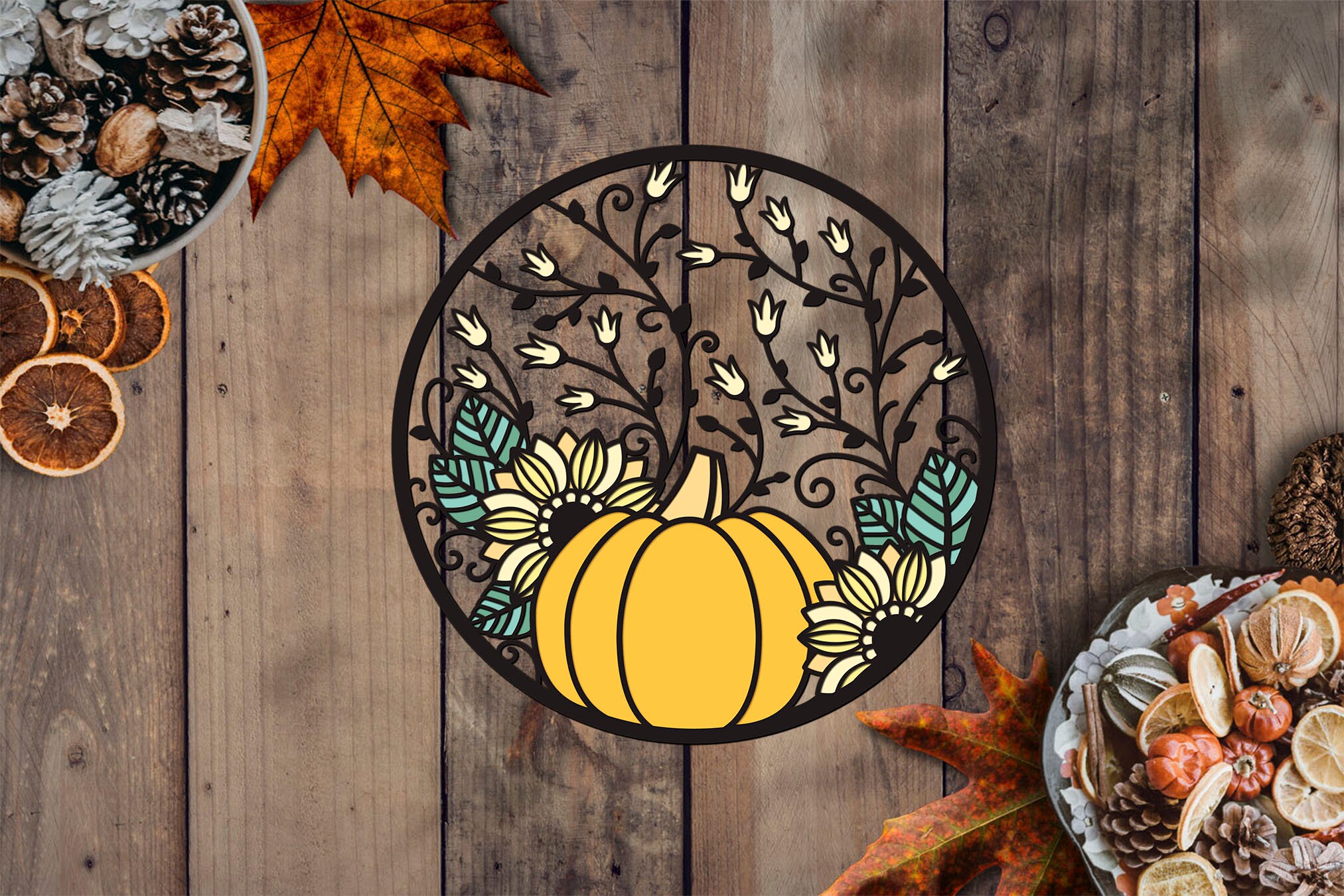 Pumpkin SVG 3d Layered 3D Fall SVG Porch Sign SVG. - Etsy