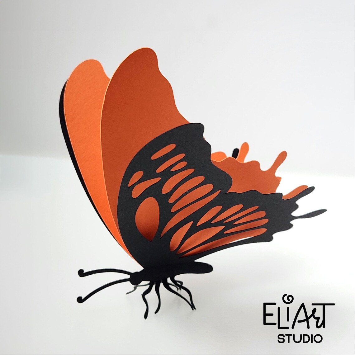 Butterfly SVG Template, 3d Butterfly Summer Cut File, Layered SVG ...