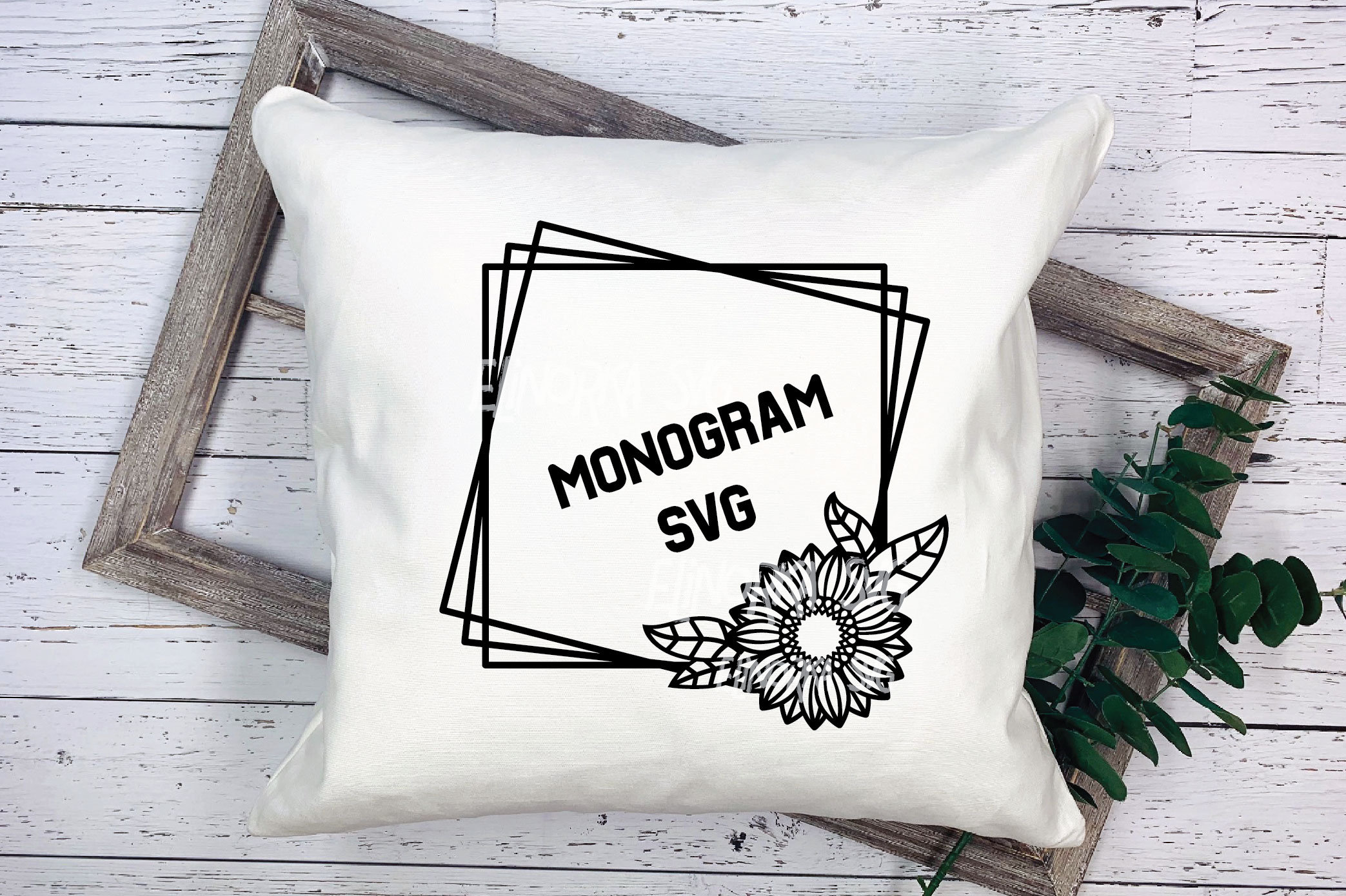 Fall Monogram Frame SVG Square Frame SVG Sunflower SVG. | Etsy