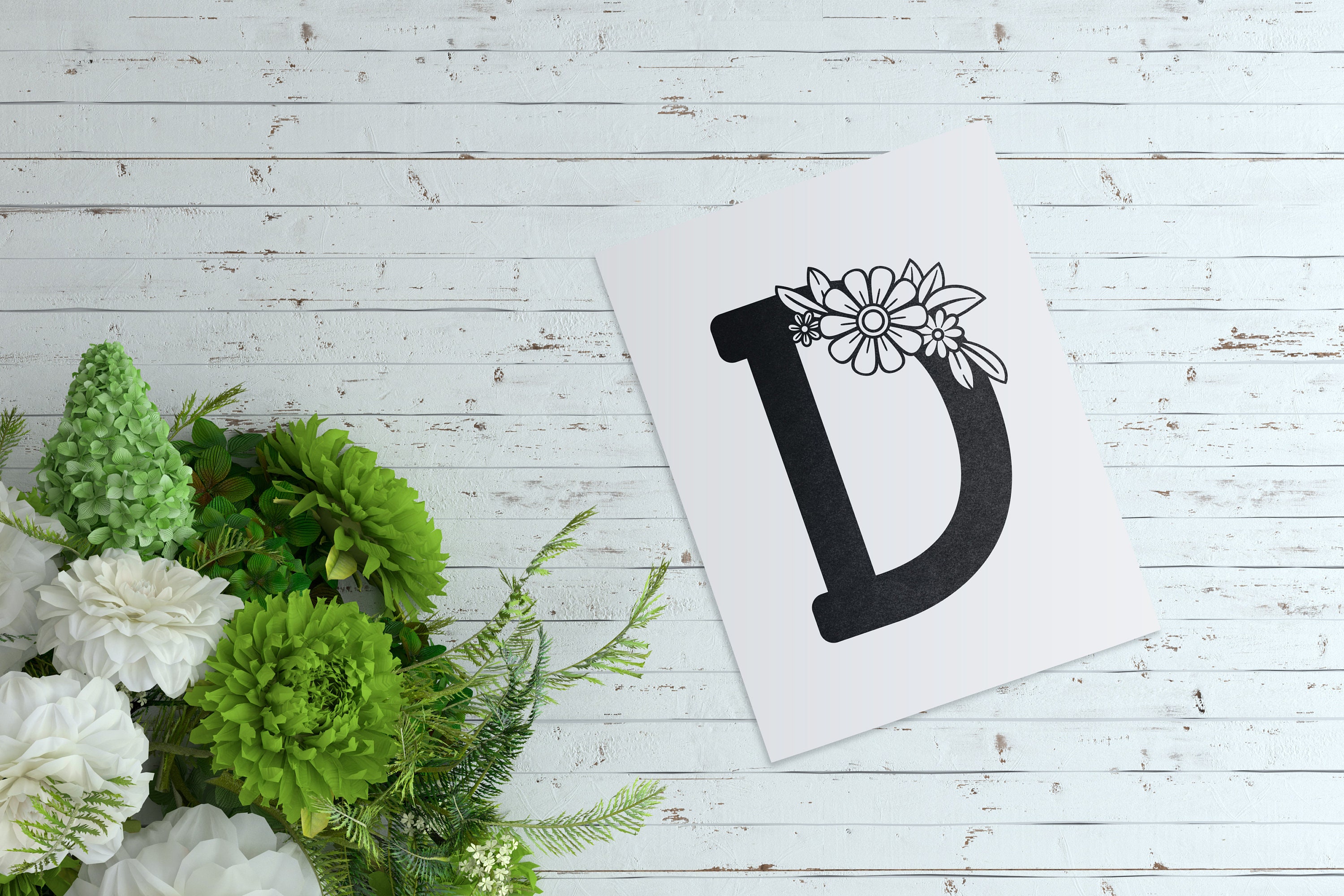 Floral Letter D Svg Flower Alphabet Svg Initial Svg - Etsy Canada