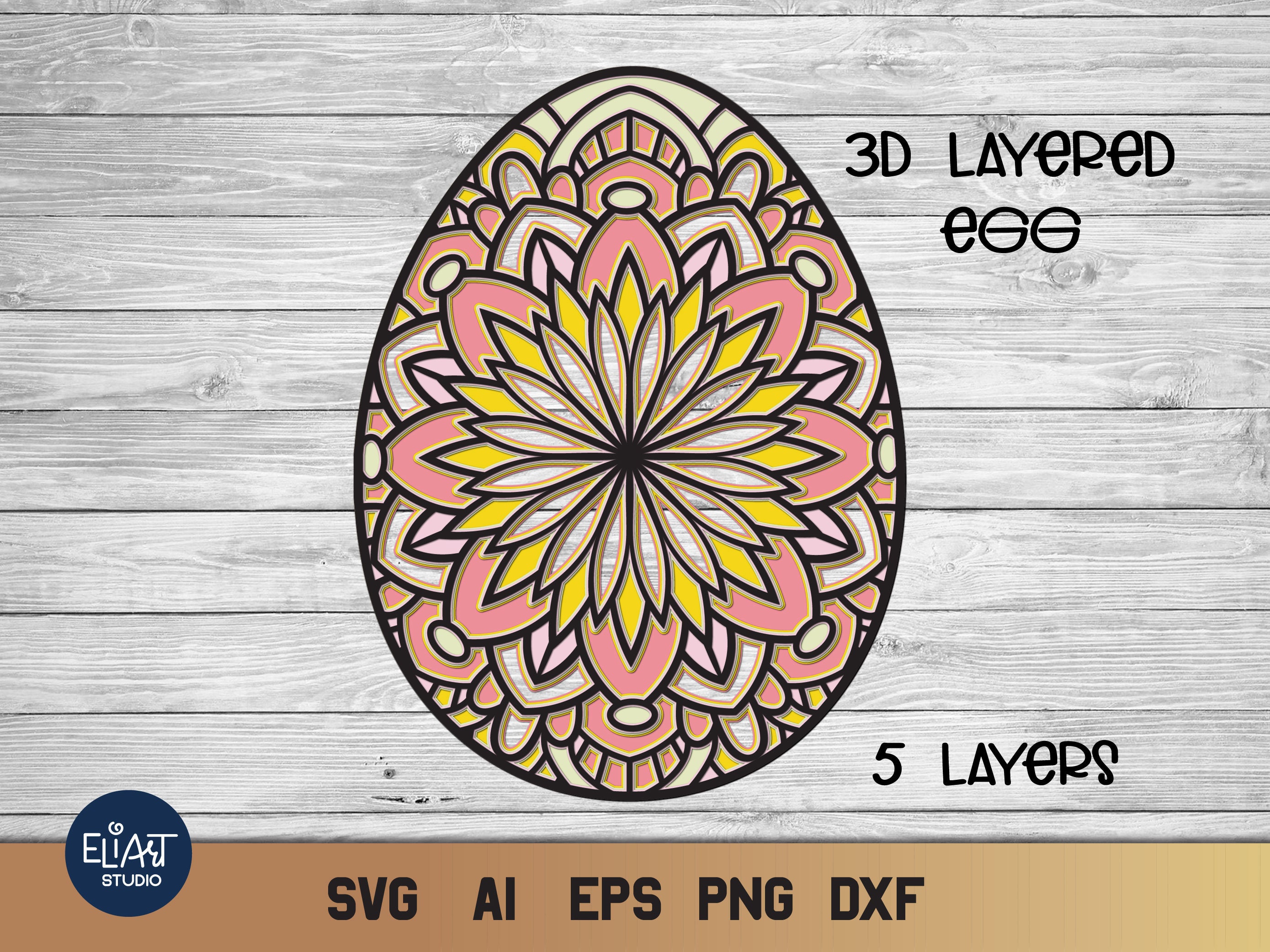 Easter SVG Bundle 3D Layered SVG Easter Bunny Easter Egg - Etsy