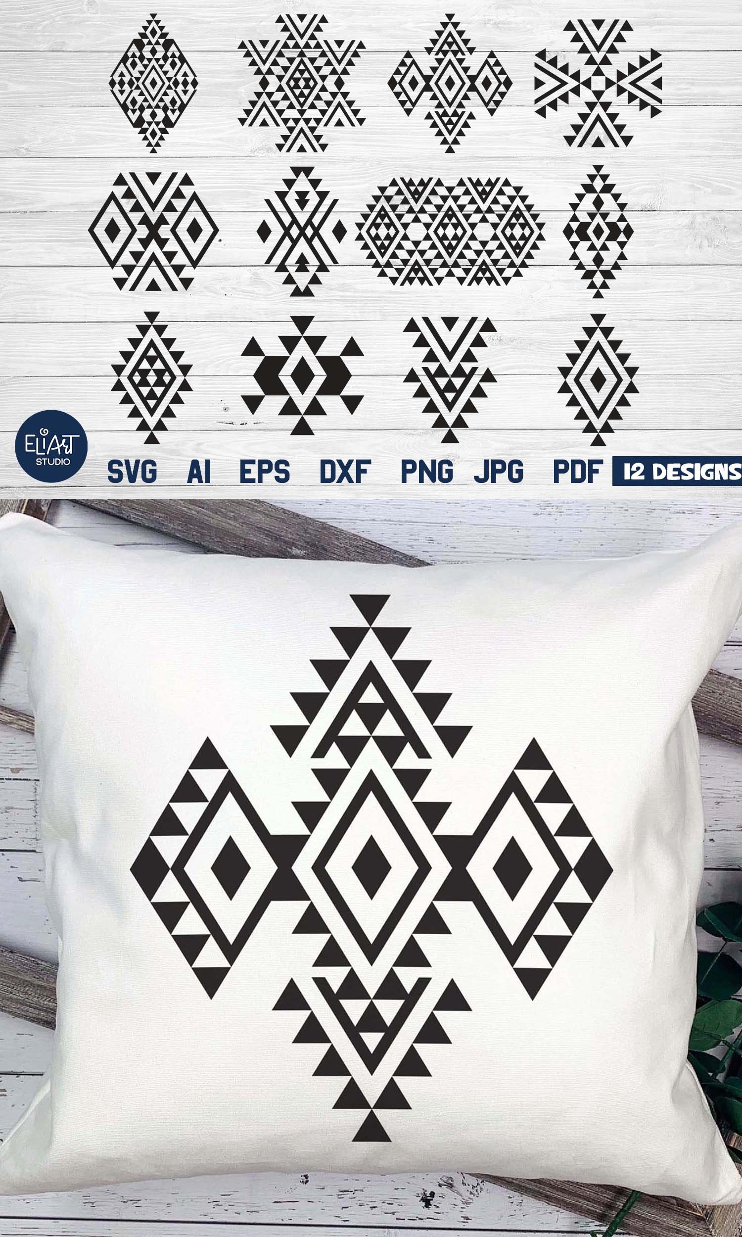 Aztec Pattern SVG Tribal Pattern SVG Aztec SVG 12 Geometric - Etsy Canada