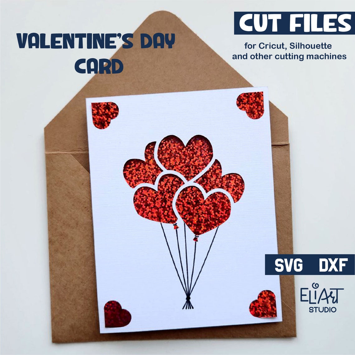 Happy Valentines Day Insert Card, Valentine Card SVG Design, Valentine ...