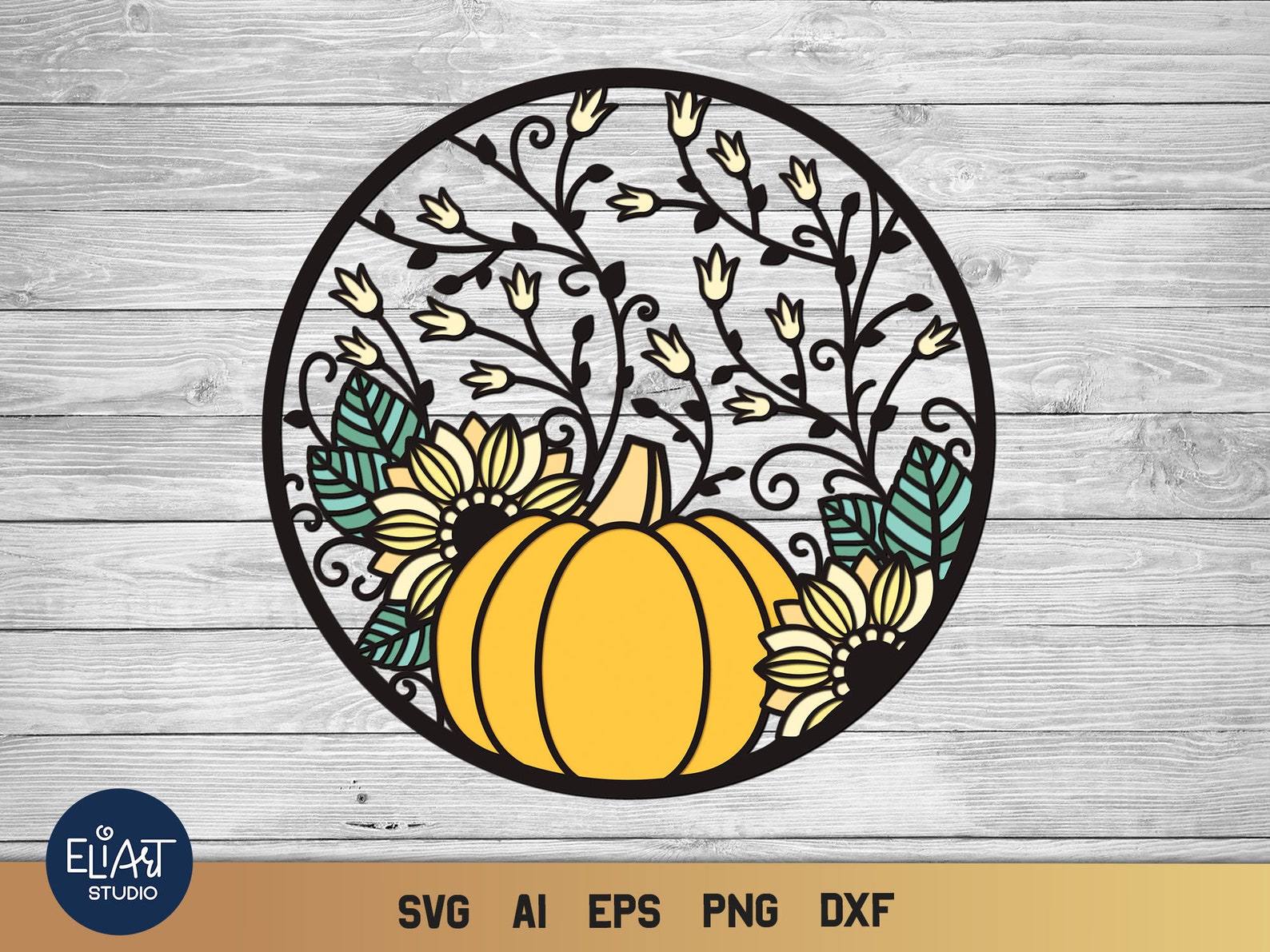 Pumpkin SVG 3d Layered 3D Fall SVG Porch Sign SVG. - Etsy