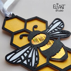 Bookmark SVG, Bee SVG, Bookmark Template SVG, Book Lover Gift, Bee ...