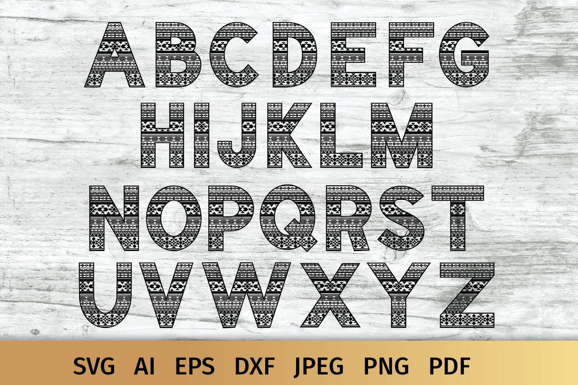 Alfabeto Azteca svg Alfabeto svg 26 Letras Archivo Digital - Etsy México