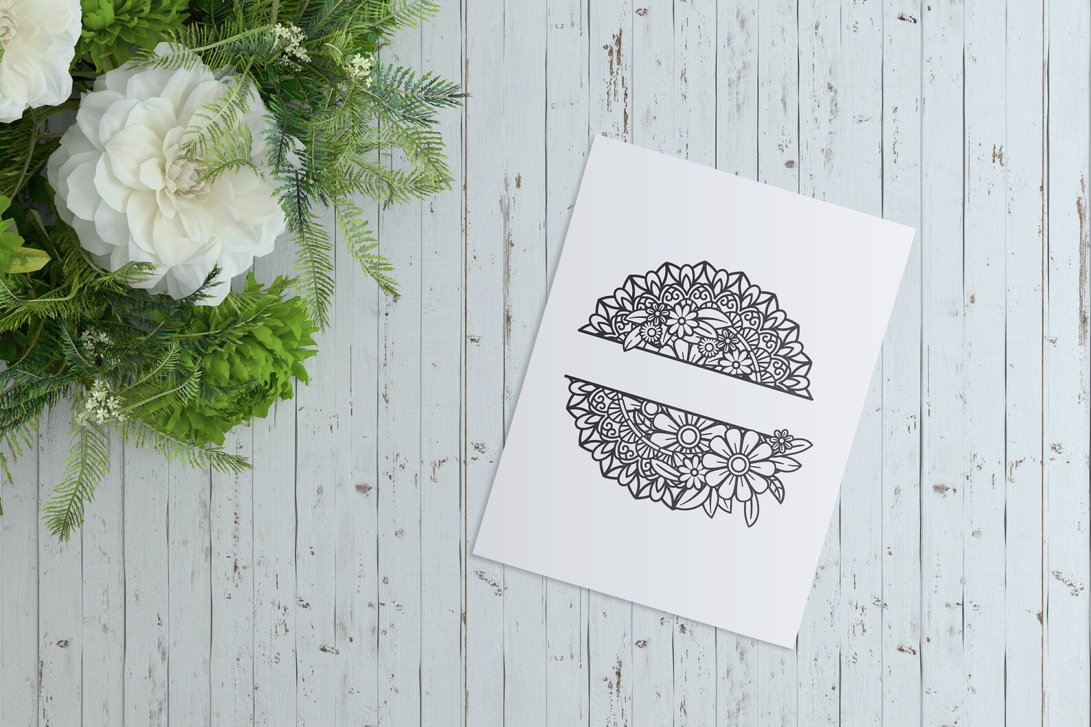 Mandala Monogram Svg Split Mandala Svg Mandala Frame Svg | Etsy Israel