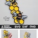 Bookmark SVG, Bee SVG, Bookmark Template SVG, Book Lover Gift, Bee ...