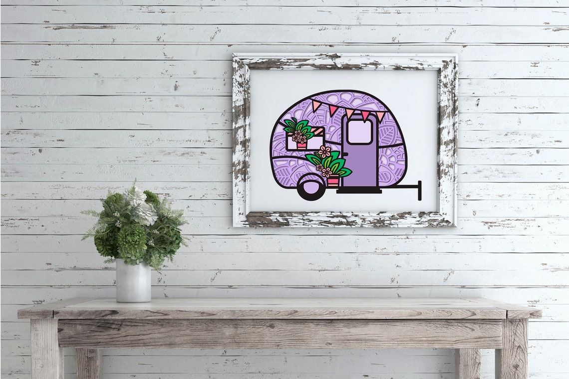 Camping SVG 3D Layered SVG Camper Happy Camper SVG. - Etsy Canada