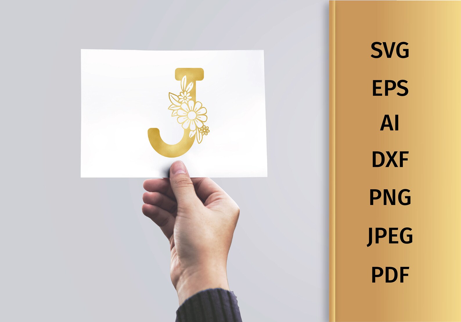 Floral Letter J Svg Flower Alphabet SVG Initial SVG | Etsy Canada