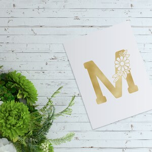 Floral Letter M SVG, Monogram Letter SVG, Floral Alphabet SVG. - Etsy