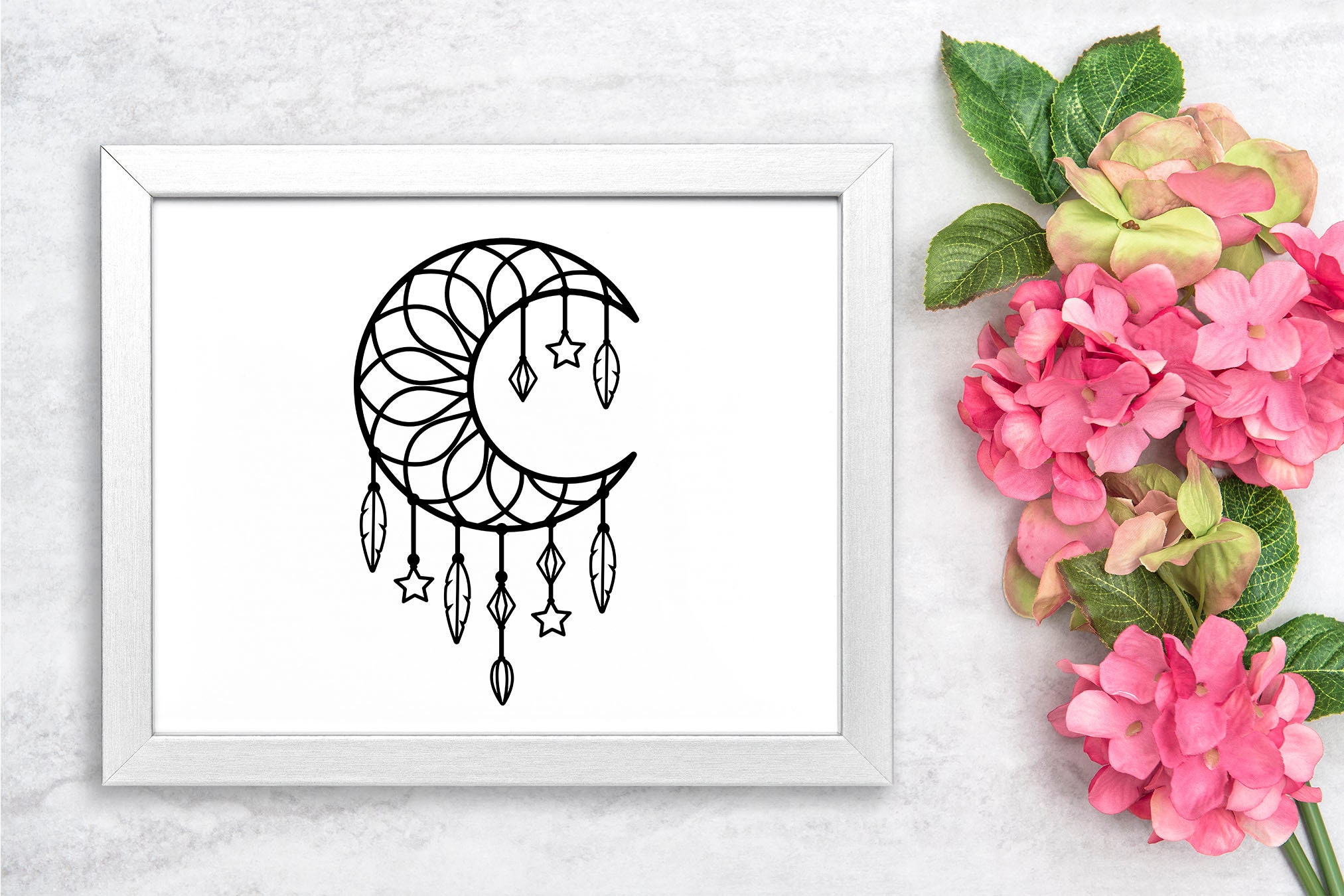 Boho Dreamer SVG Moon SVG Dream Catcher Dreamcatcher SVG. - Etsy