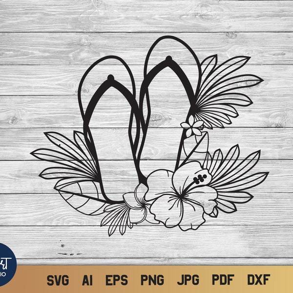 Flip Flop Svg - Etsy