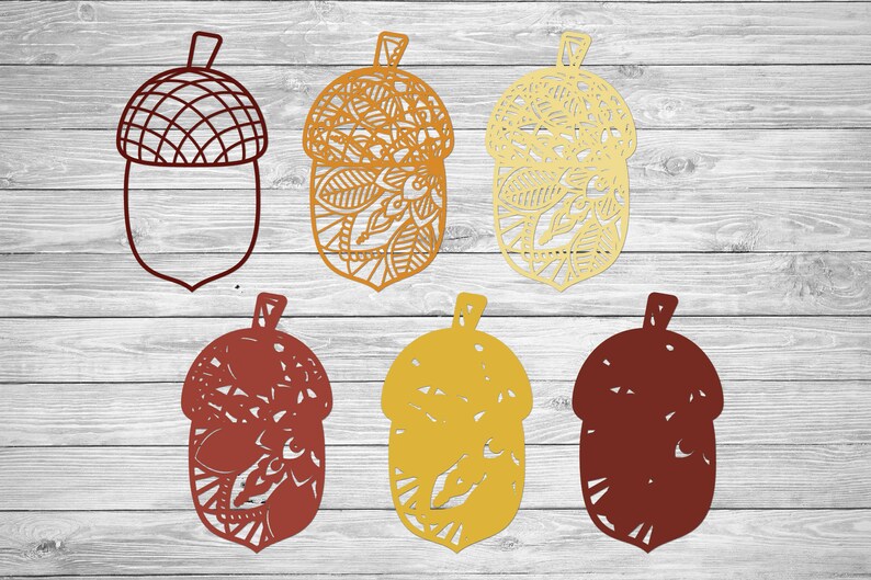 Acorn SVG 3d Layered SVG Fall Mandala Intricate Autumn Home - Etsy