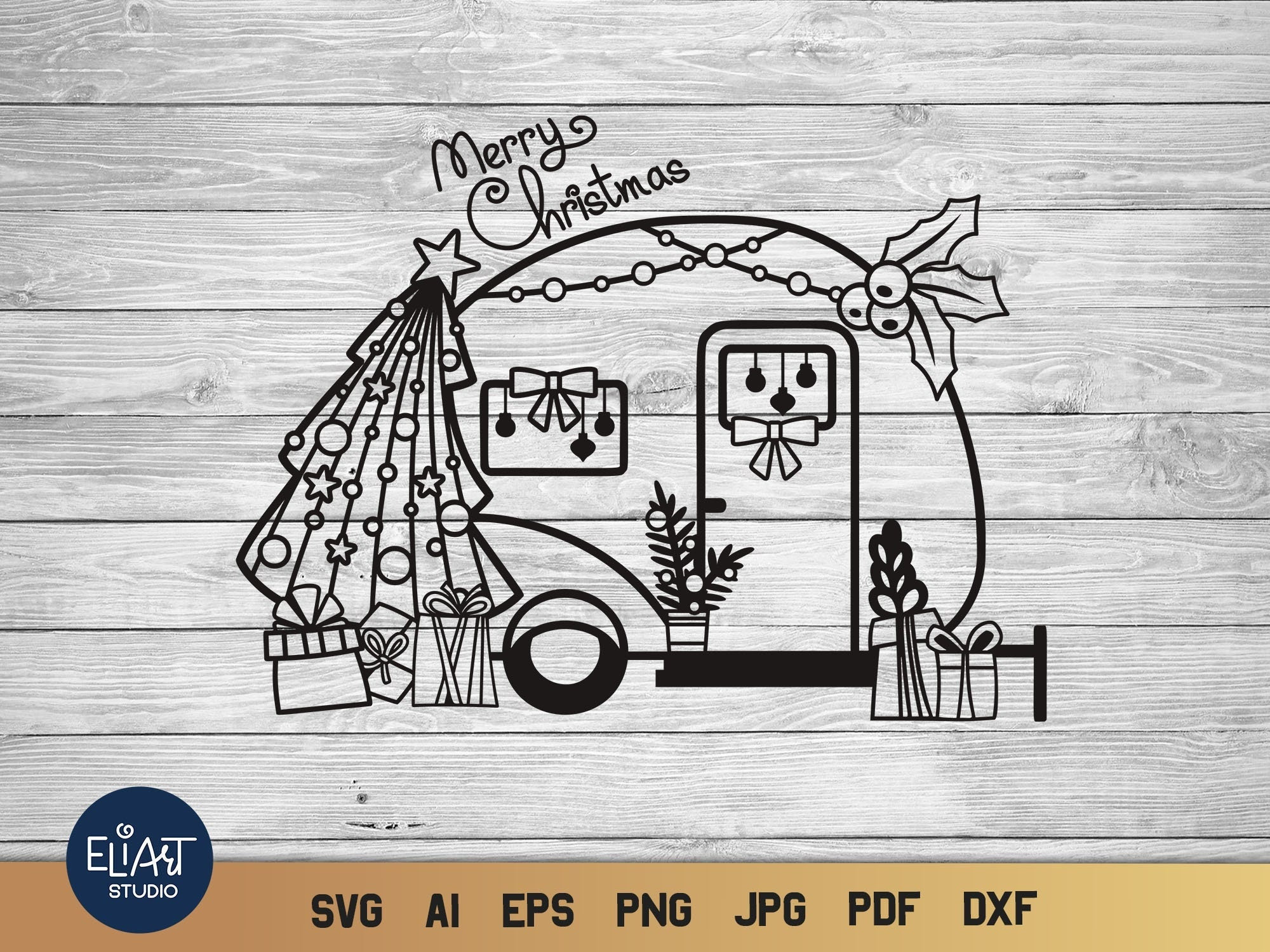 Camper SVG Christmas SVG Camper Van Camping SVG. - Etsy
