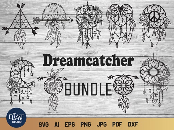 Dreamcatcher SVG Bundle Boho Dream Catcher SVG Dreamer SVG | Etsy