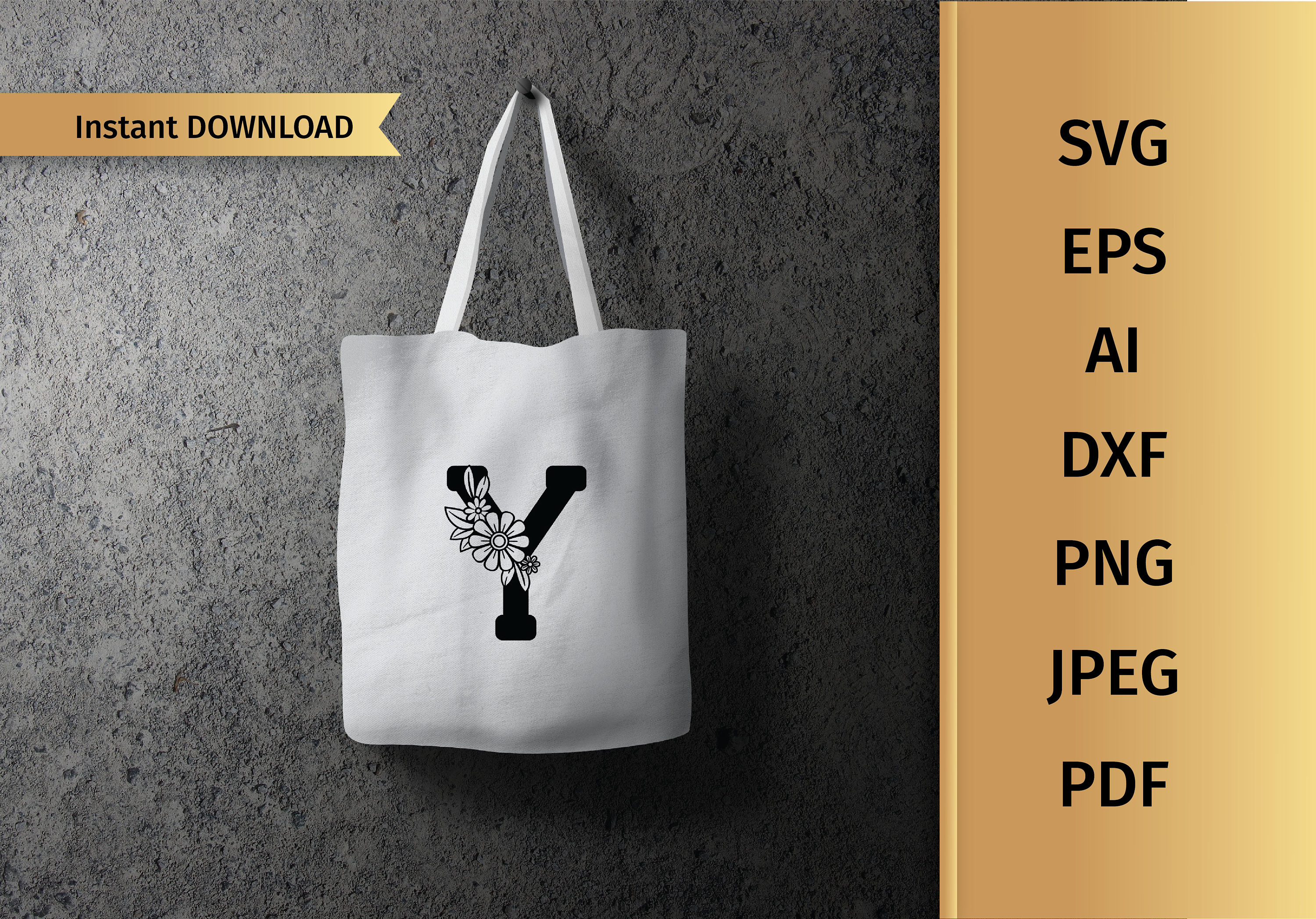 Floral Letter Y Svg Monogram Letter Svg Initial Svg - Etsy Canada