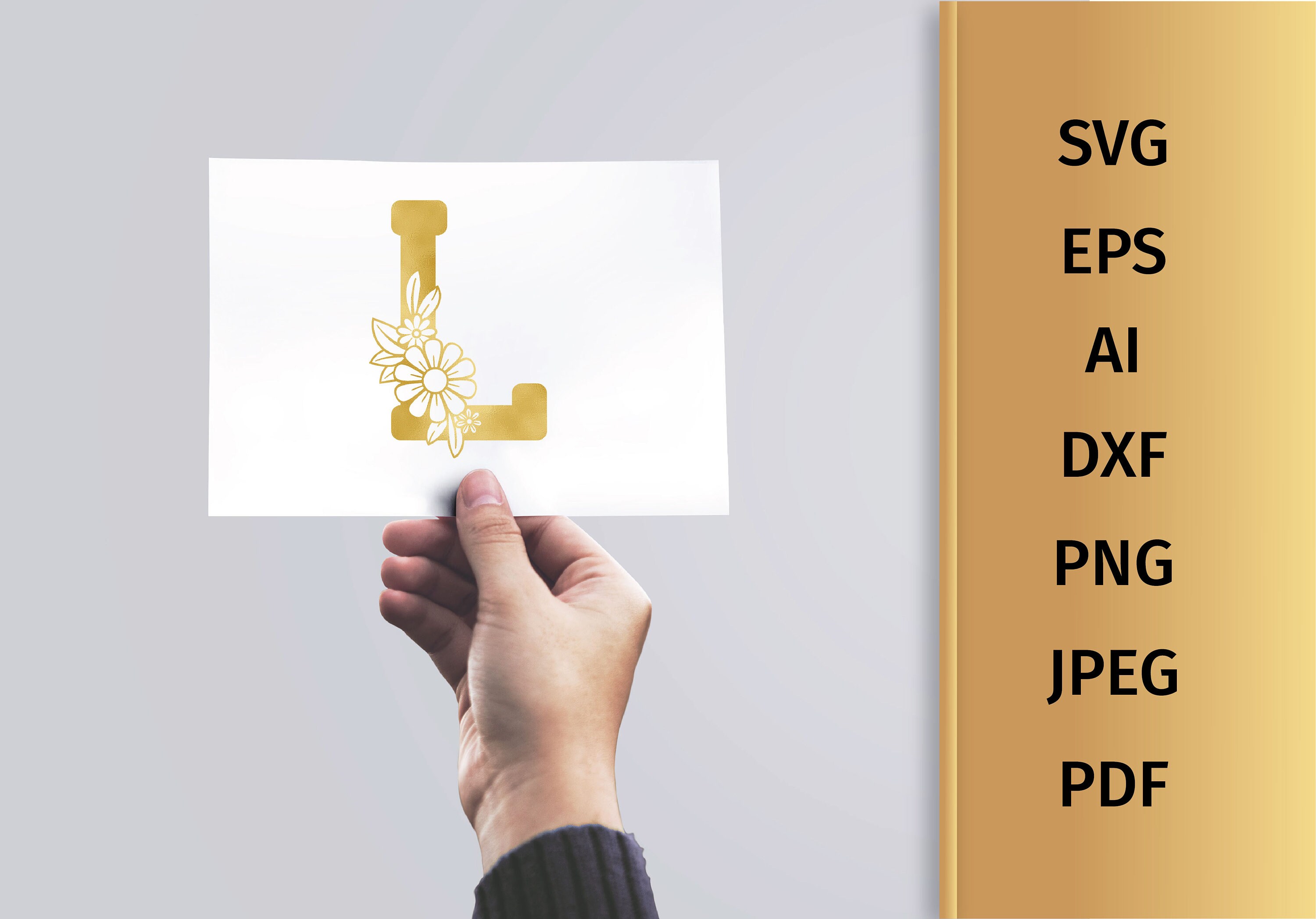 Floral Letter L SVG Monogram Letter SVG Initial SVG | Etsy