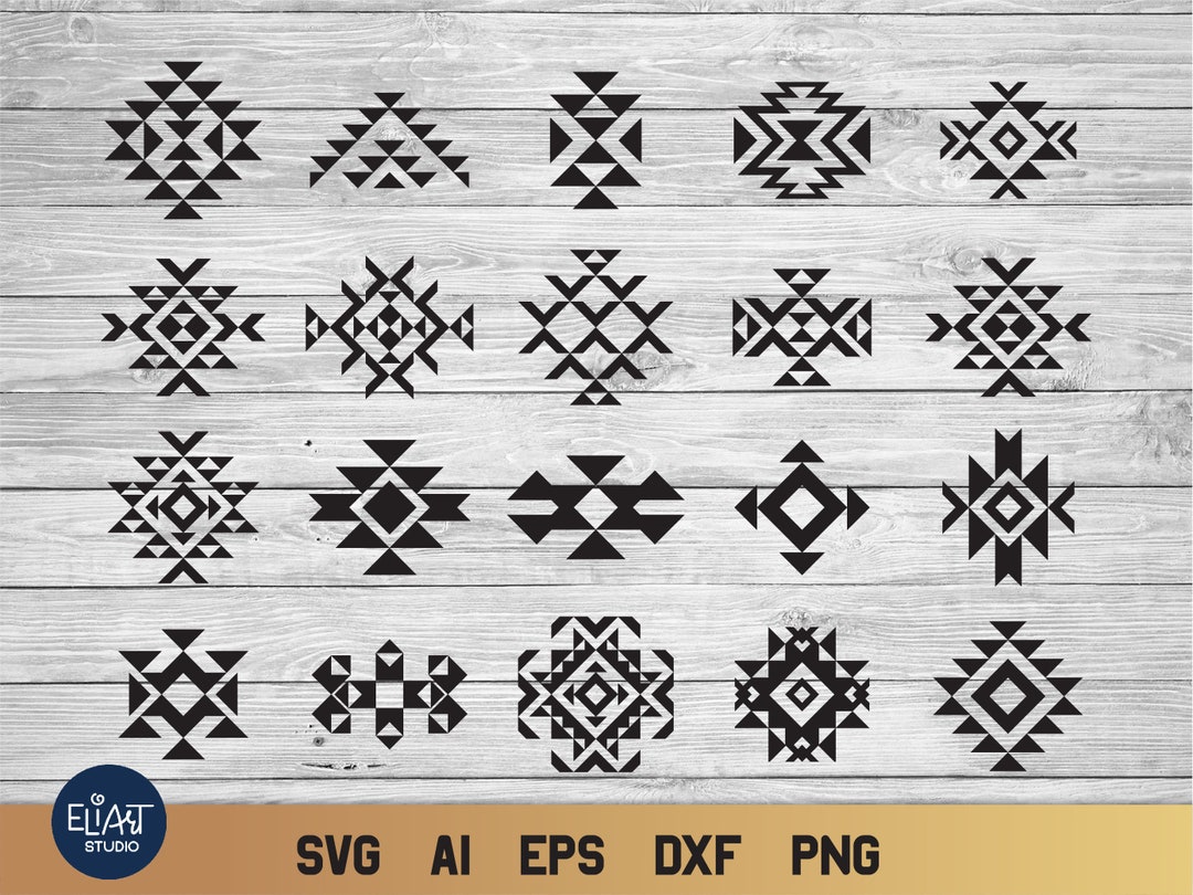 Aztec Pattern SVG, Tribal Pattern SVG, Aztec SVG 20 Elements - Etsy