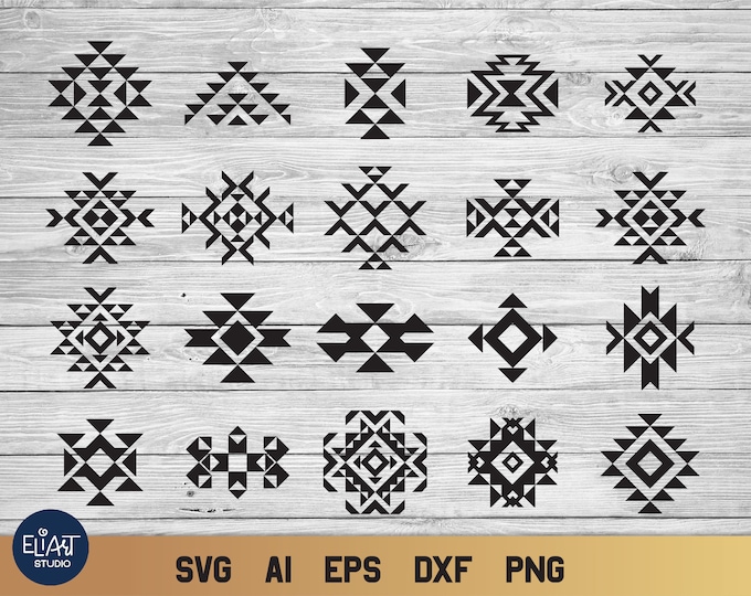 Aztec Pattern SVG Tribal Pattern SVG Aztec SVG 20 Elements - Etsy