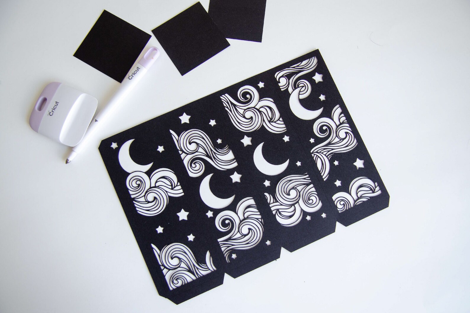 3d SVG Moon Lantern, Paper Lantern SVG With Stars and Clouds, Led ...