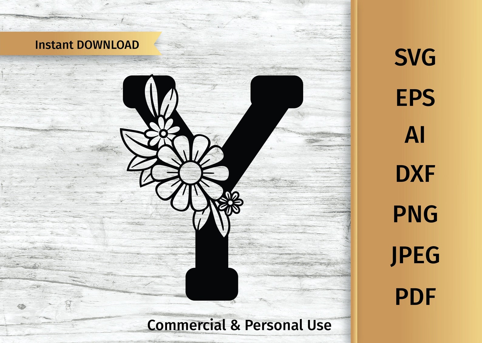 Floral Letter Y Svg Monogram Letter Svg Initial Svg - Etsy Canada