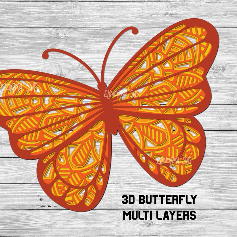 3d Butterfly Svg - Etsy