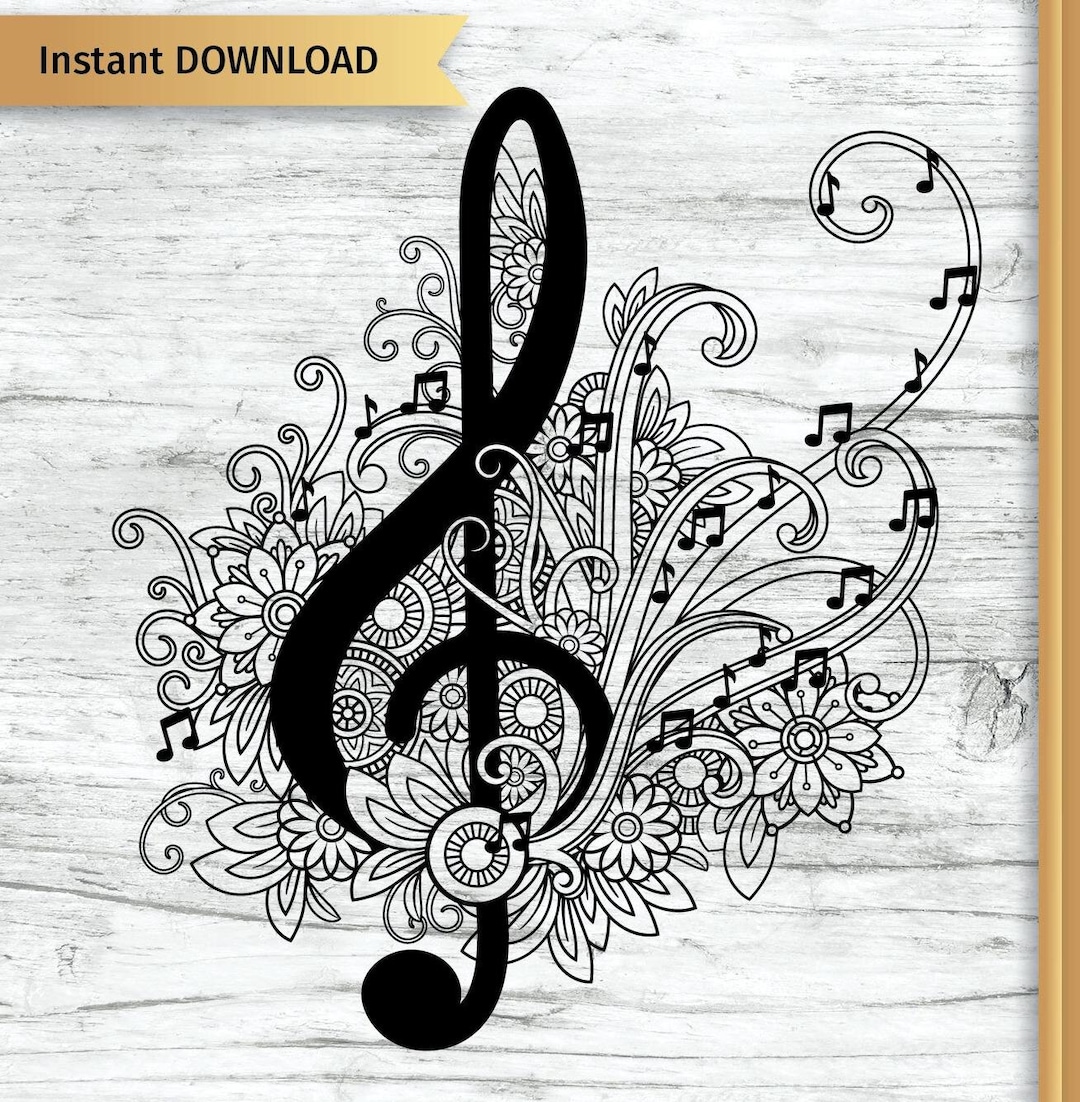 Treble Clef SVG, Music Teacher SVG, Music Notes SVG. - Etsy