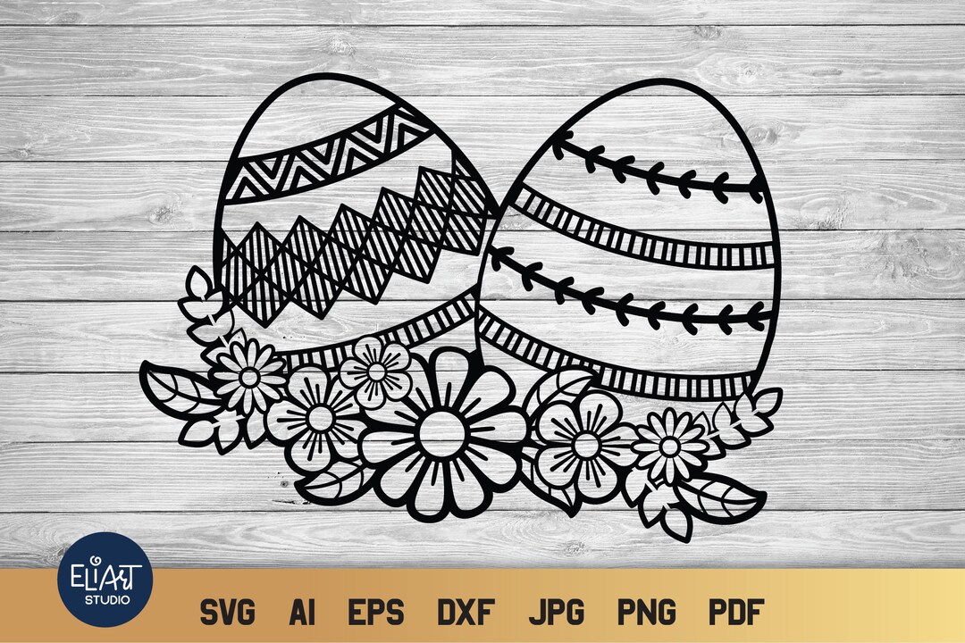 Osterei SVG, Ostern SVG, Floral Design kommerzielle Nutzung. - Etsy.de