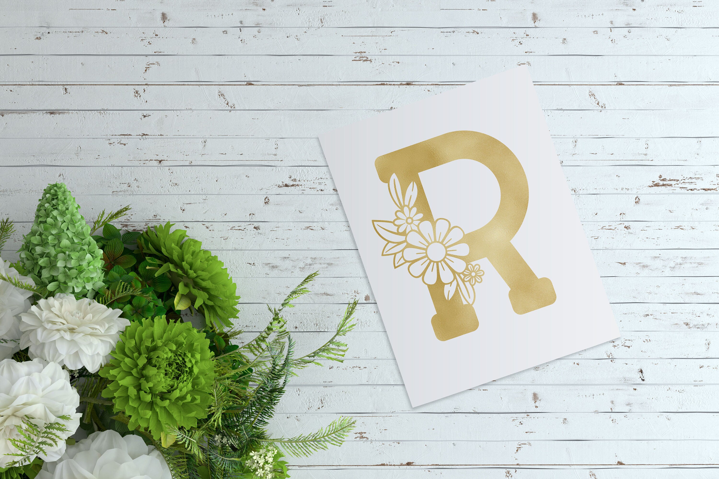 Floral Letter R Svg Monogram Letter Svg Initial Svg | Etsy