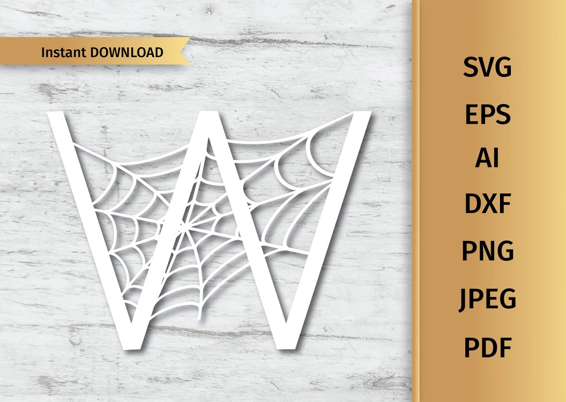 Spider Web Letters SVG, Spider Web Alphabet SVG, Halloween SVG. - Etsy