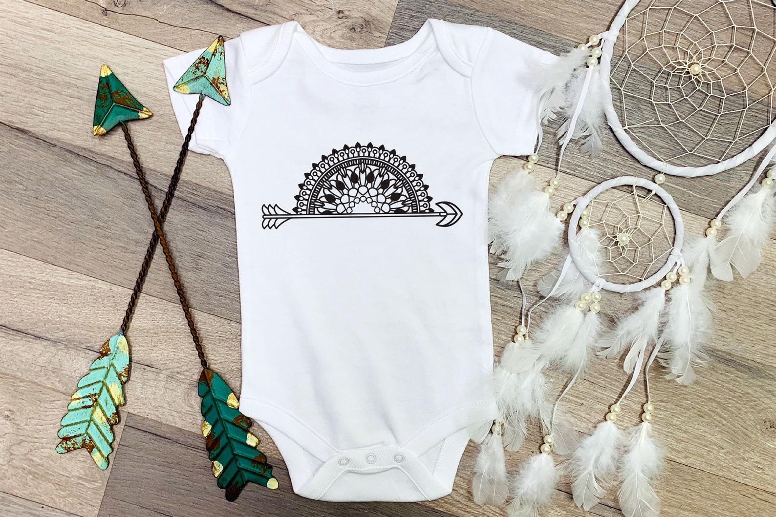 Boho Mandala SVG Boho SVG Arrows Tribal SVG With Feathers - Etsy