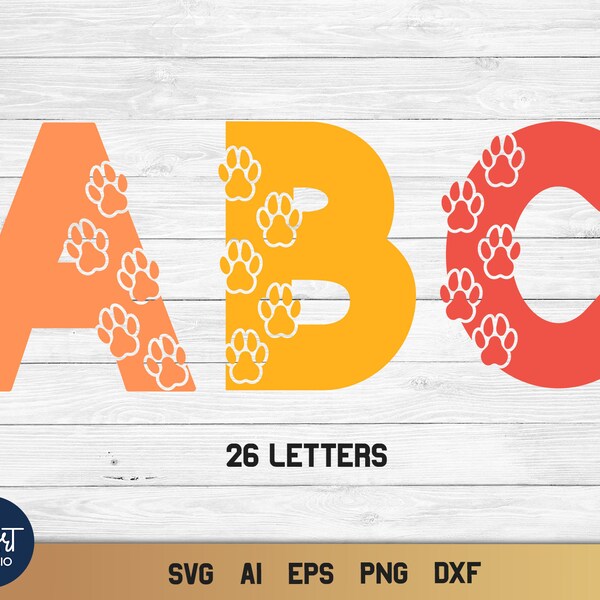 Paw Print Letter - Etsy