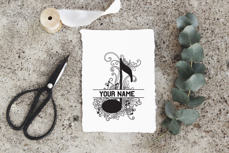 Music Notes SVG Music Split Monogram SVG Digital File With - Etsy